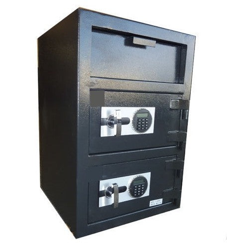DS-3020EE Heavy Duty Electronic Dual Door Drop Safe W/Cash Drawer Stor ...